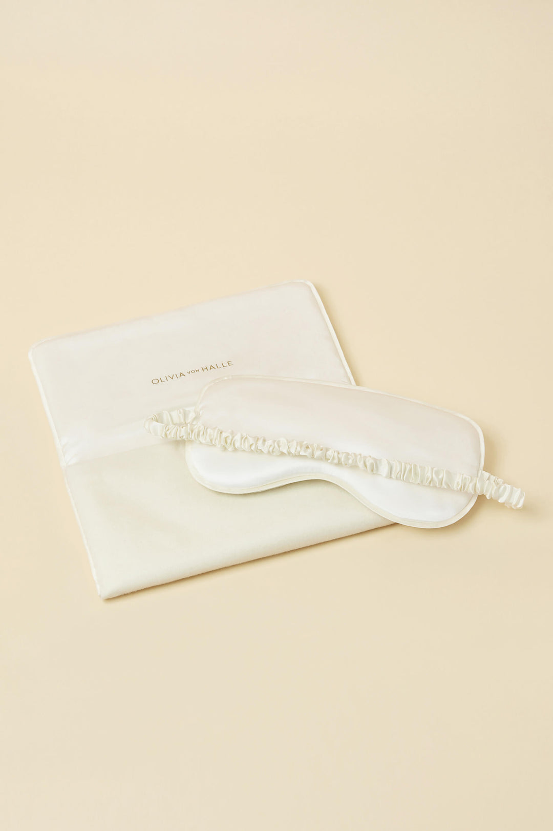 Audrey Aspen Ivory Eye Mask in Cashmere | Olivia von Halle