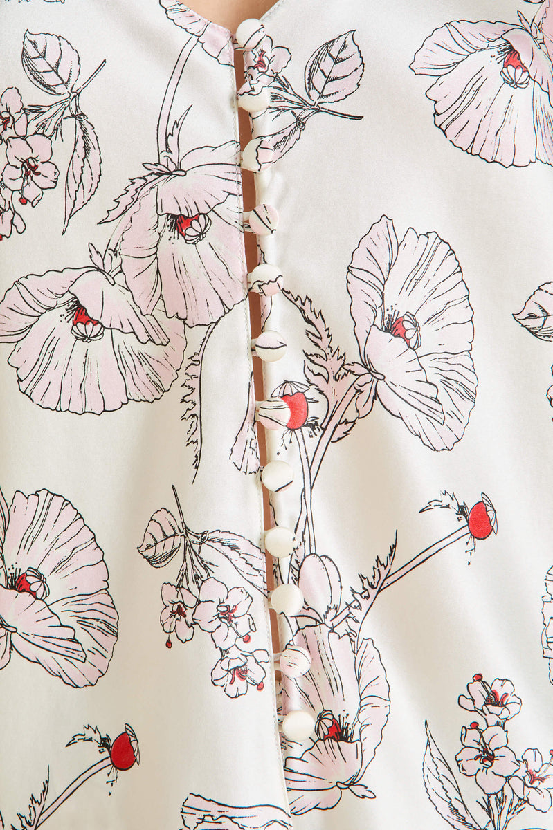 Etta Rosalia Ivory Floral Camisole Set in Silk Satin | Olivia von Halle